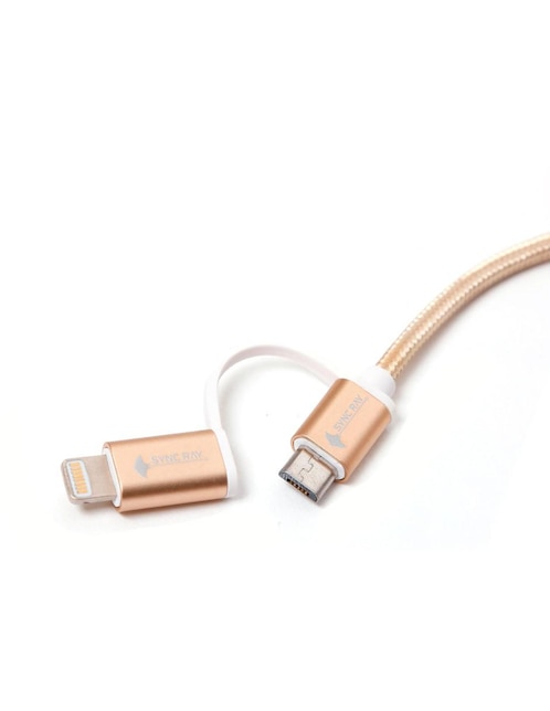 Cable Dual Micro USB y Adaptador Lightning Sync Ray SR-BC40 SIL 1